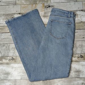 bp | Jeans | Bp Highrise Wide Leg Flare Distressed Light Wash Denim ...